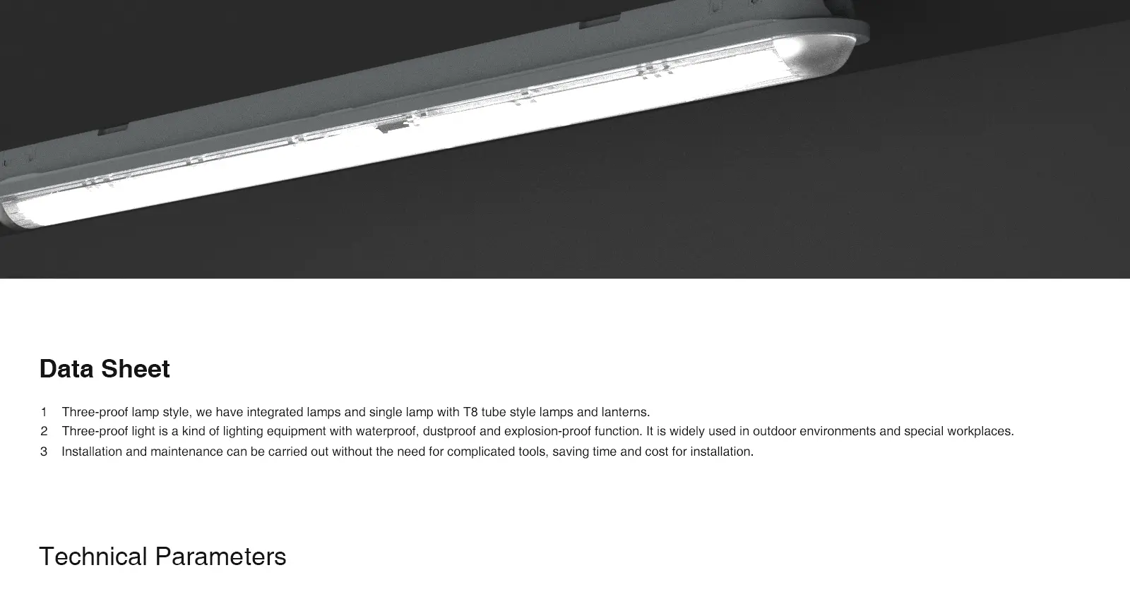 LED Tri Proof Light - Kosoom TF001 - KOSOOM